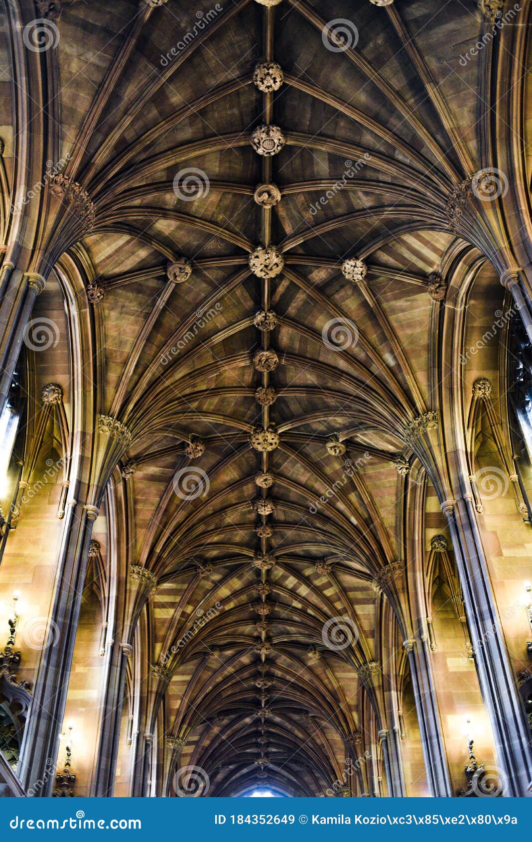 Kyrkans Vault I Gotisk Stil Fotografering för Bildbyråer - Bild av ...