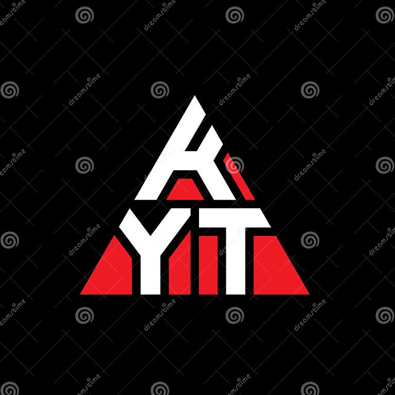 KYT Triangle Letter Logo Design with Triangle Shape. KYT Triangle Logo ...