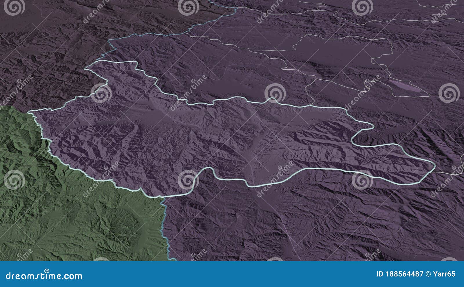 Kyustendil, Bulgaria - Outlined. Administrative Stock Illustration ...