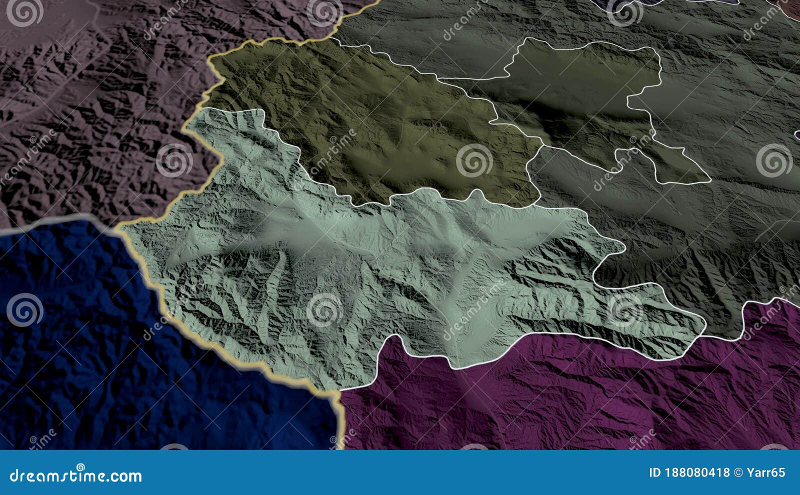 Kyustendil, Bulgaria - Highlighted. Administrative Stock Illustration ...