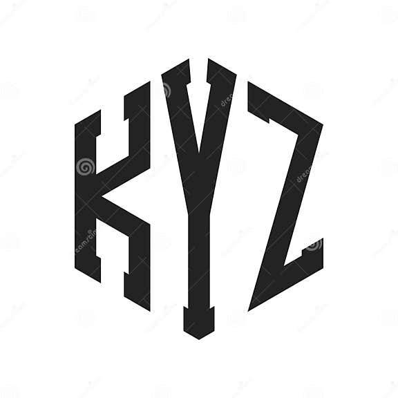 KYZ Logo Design. Initial Letter KYZ Monogram Logo Using Hexagon Shape ...