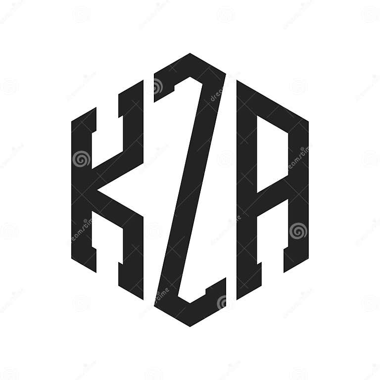 KZA Logo Design. Initial Letter KZA Monogram Logo Using Hexagon Shape ...