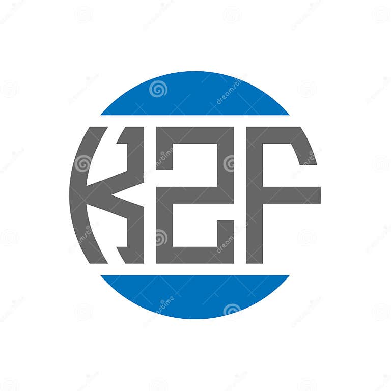 KZF Letter Logo Design on White Background. KZF Creative Initials Circle Logo Concept Stock ...