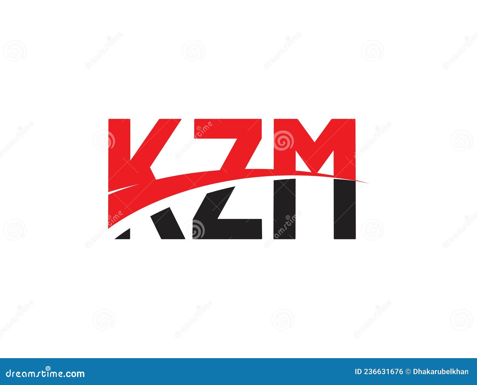 KZM Letter Initial Logo Design Stock Vector - Illustration of emblem ...