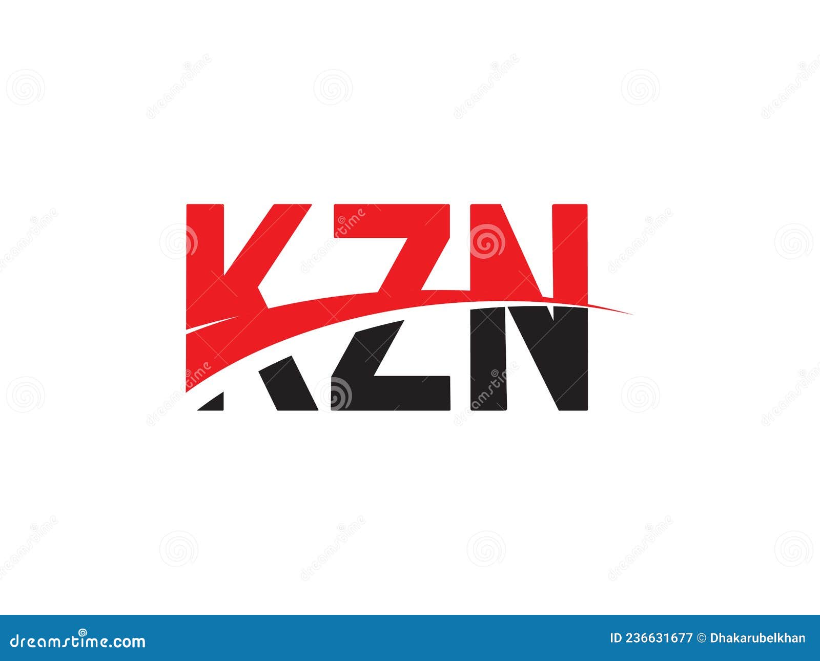 KZN Letter Initial Logo Design Stock Vector - Illustration of black ...