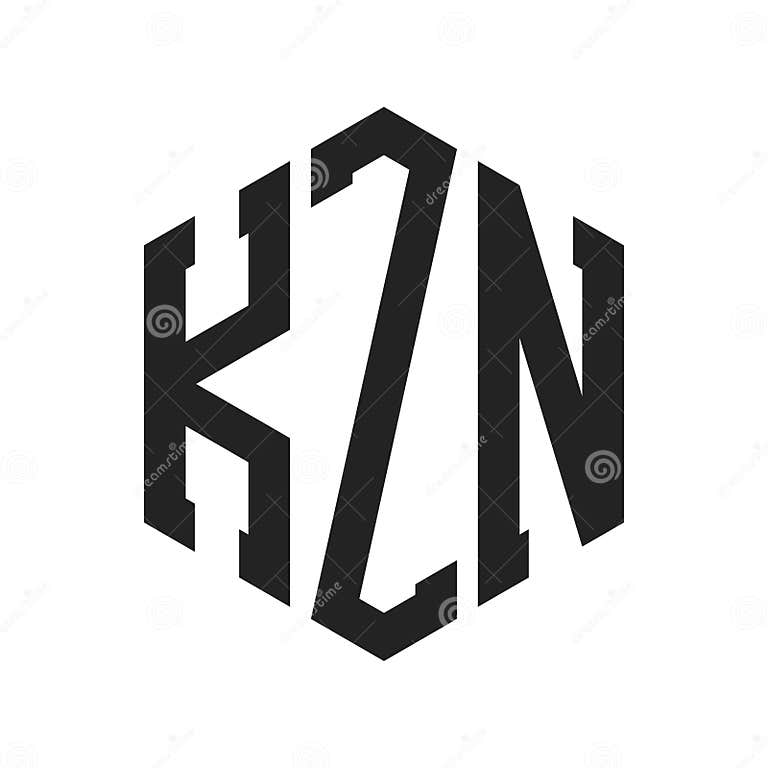KZN Logo Design. Initial Letter KZN Monogram Logo Using Hexagon Shape ...
