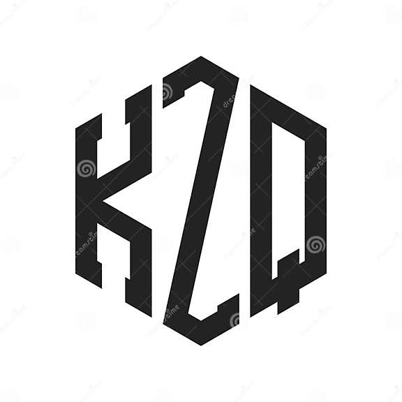 KZQ Logo Design. Initial Letter KZQ Monogram Logo Using Hexagon Shape ...