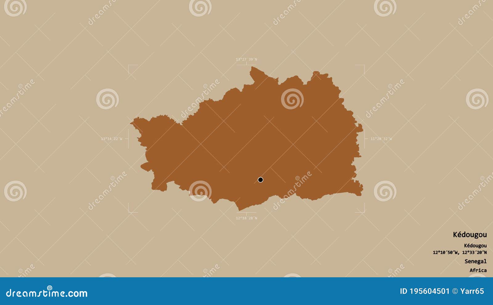 KÃ©dougou - Senegal. Bounding Box. Pattern Stock Illustration - Illustration of geography, earth ...