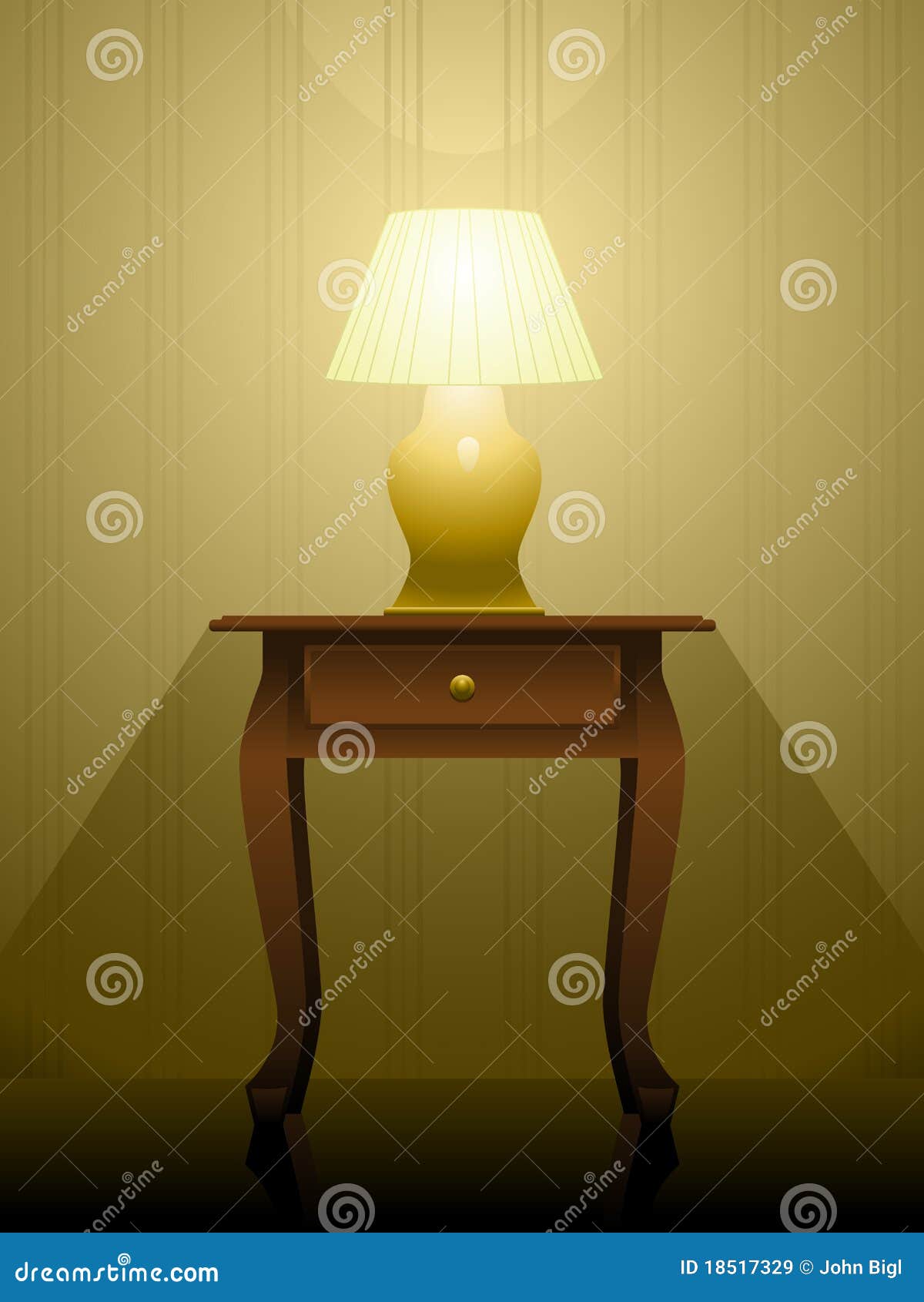 Lámpara en un vector ilustración del vector. Ilustración de mobiliario ...