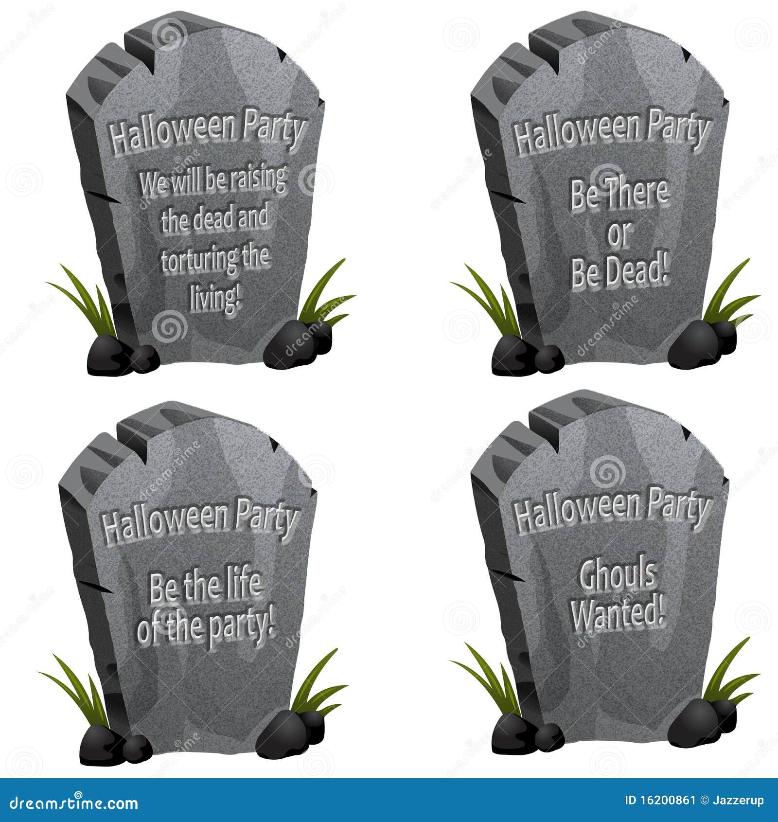 Lápide Do Partido De Halloween Ilustração Stock - Ilustração de velho ...