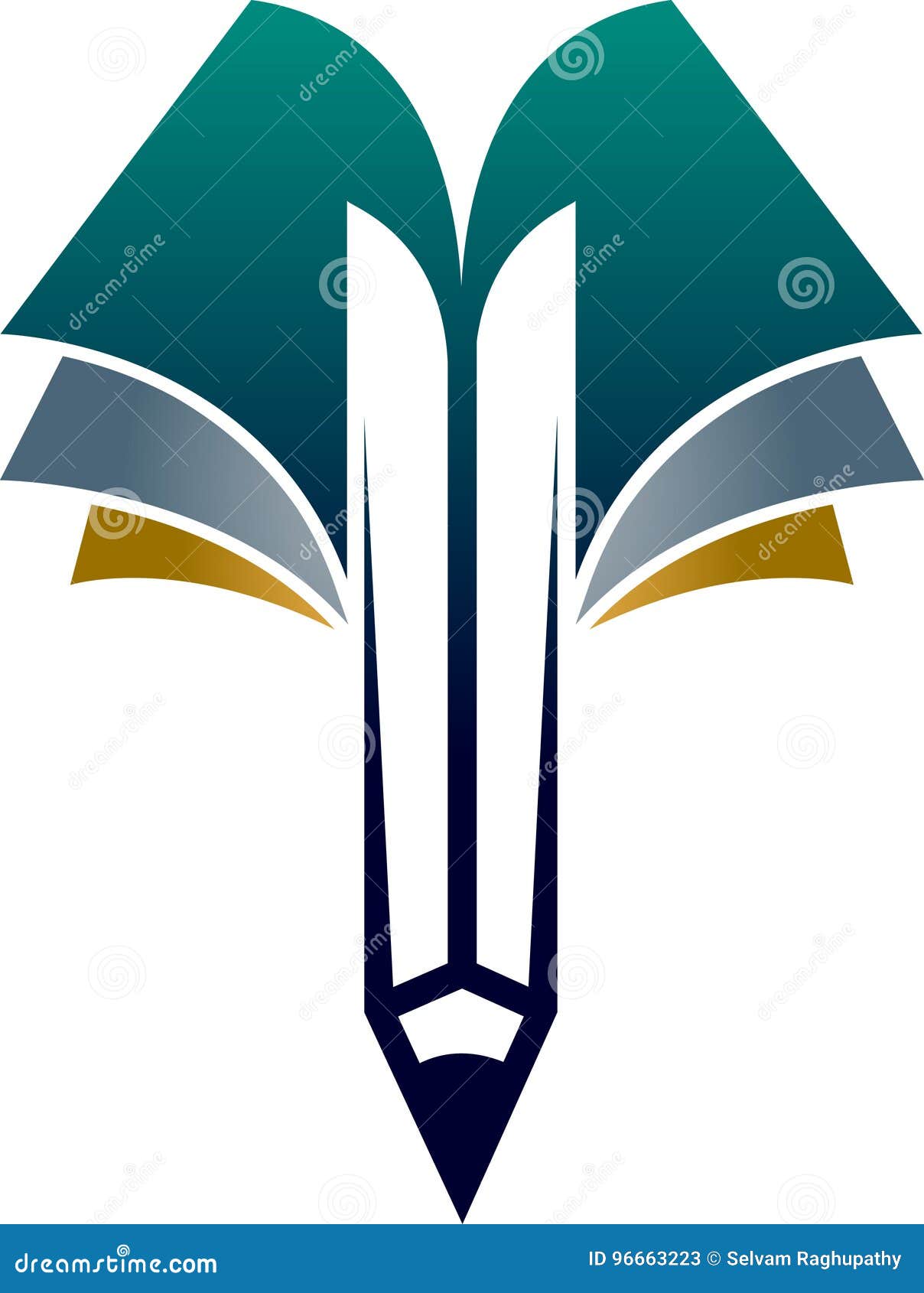 Lápis com livro ilustração do vetor. Ilustração de projeto - 96663223