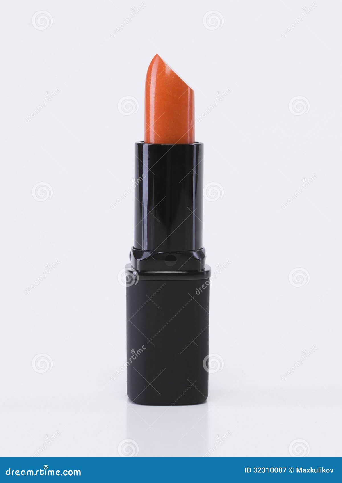 Lápiz labial anaranjado imagen de archivo. Imagen de muchacha - 32310007