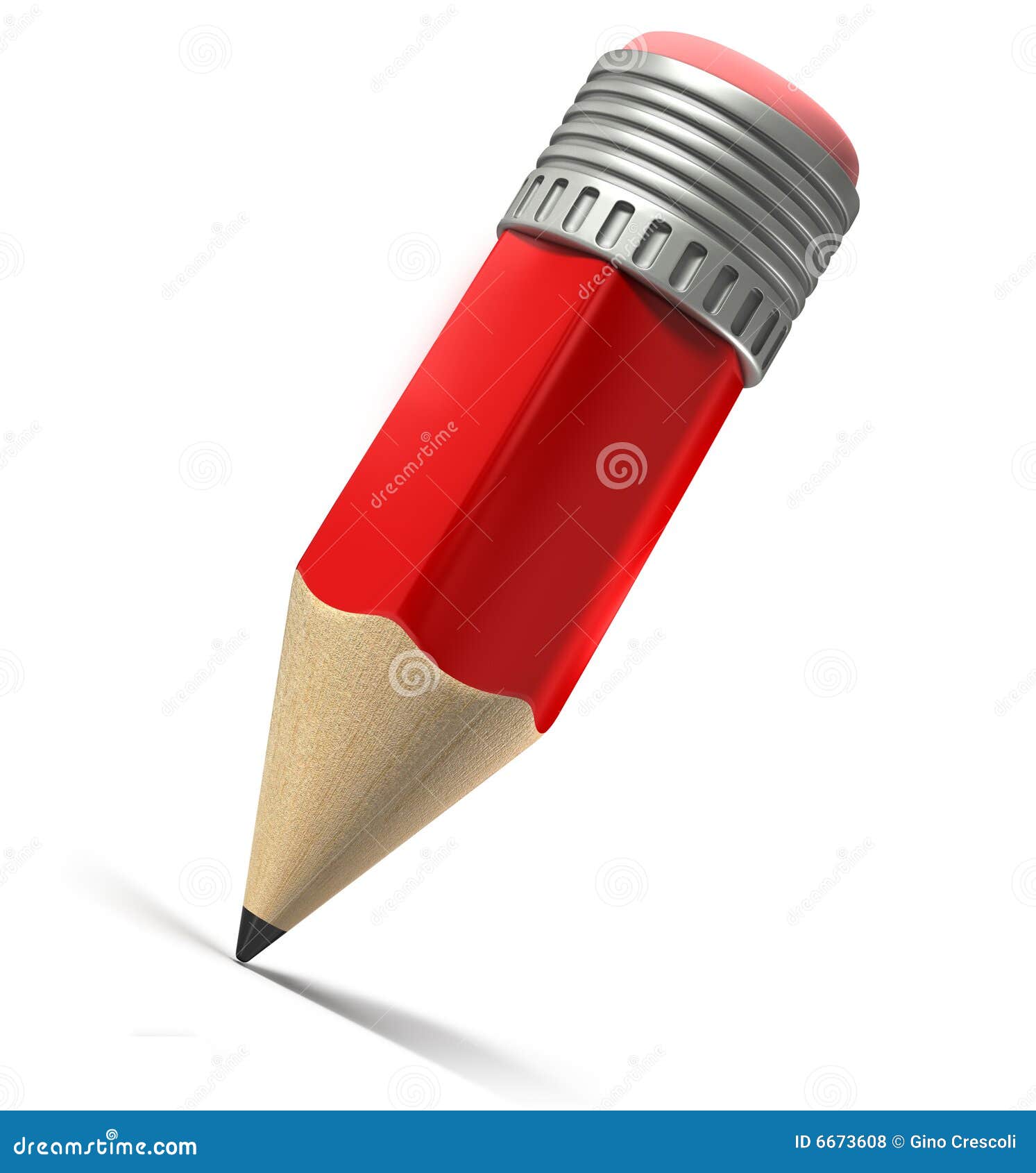 Lápiz rojo stock de ilustración. Ilustración de documento - 6673608