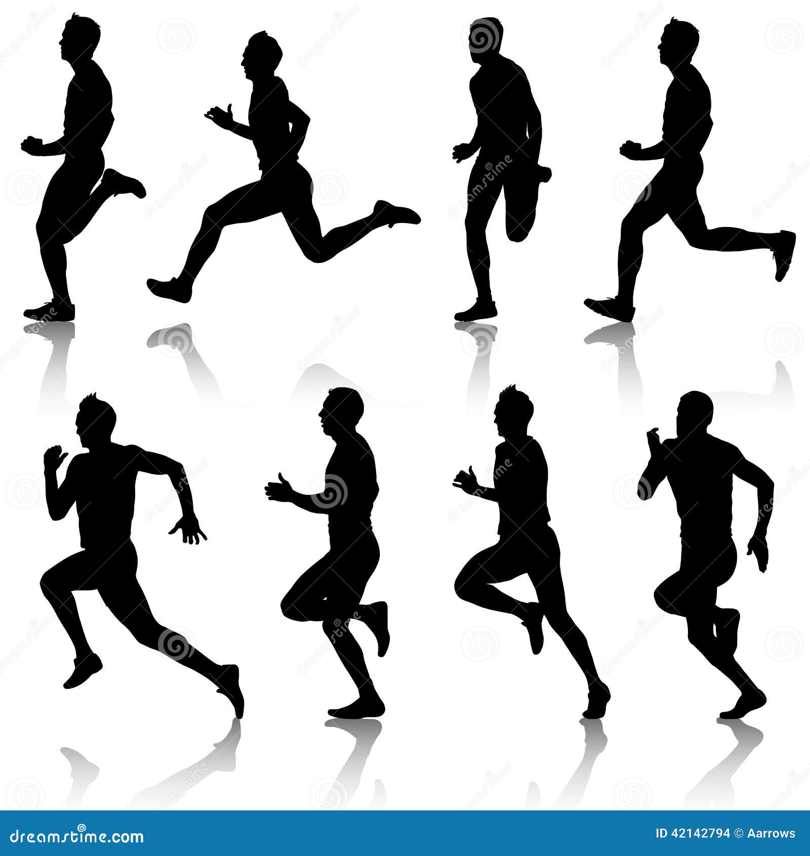 Läufer auf Sprint, Männer vektor abbildung. Illustration von abbildung ...