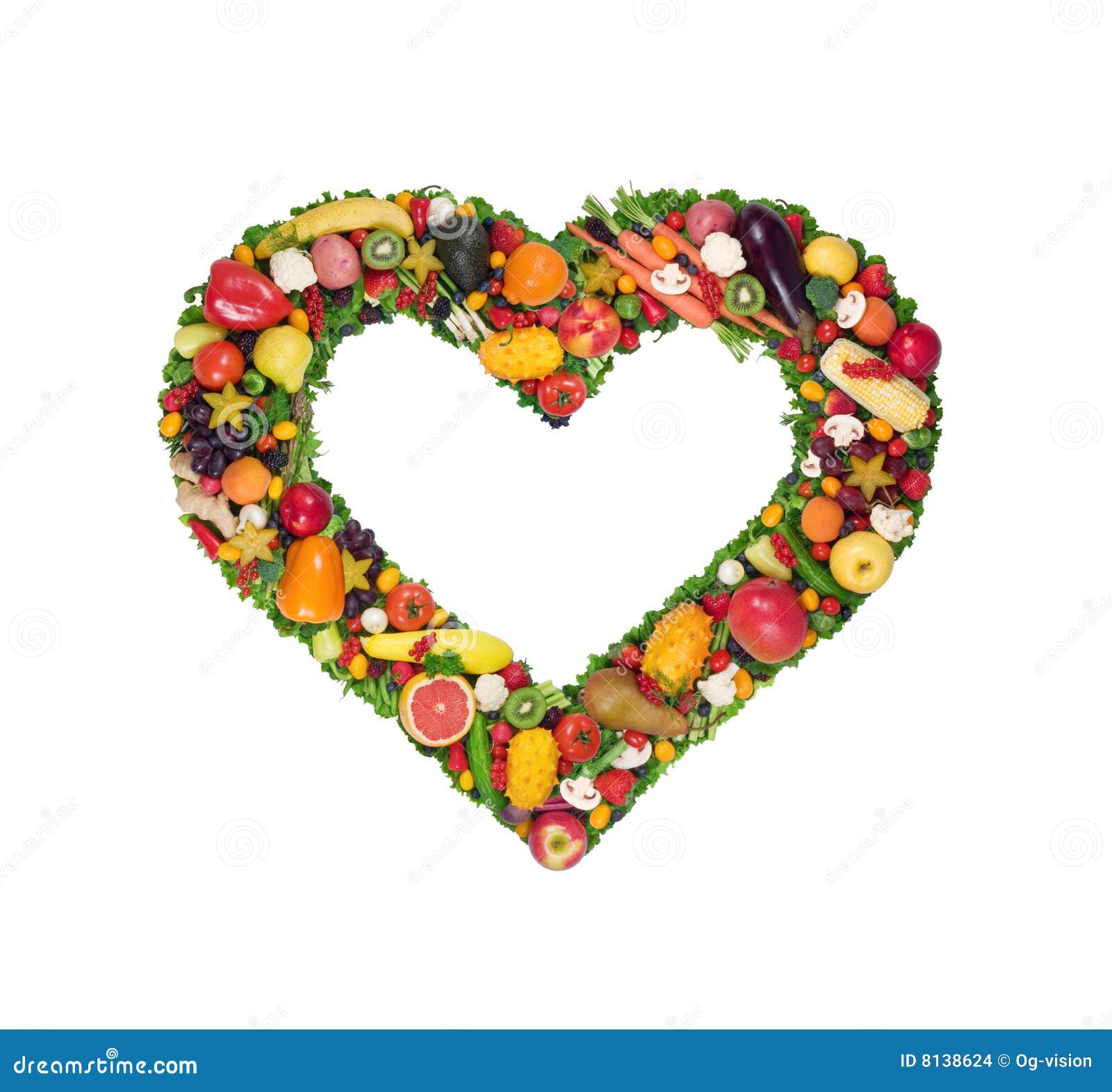 Légume de coeur de fruit photo stock. Image du isolement - 8138624