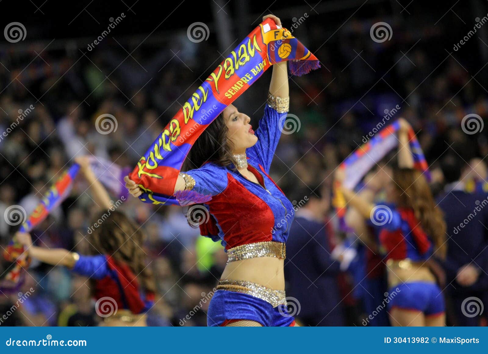 Líder Da Claque Do FC Barcelona Fotografia Editorial - Imagem de ...