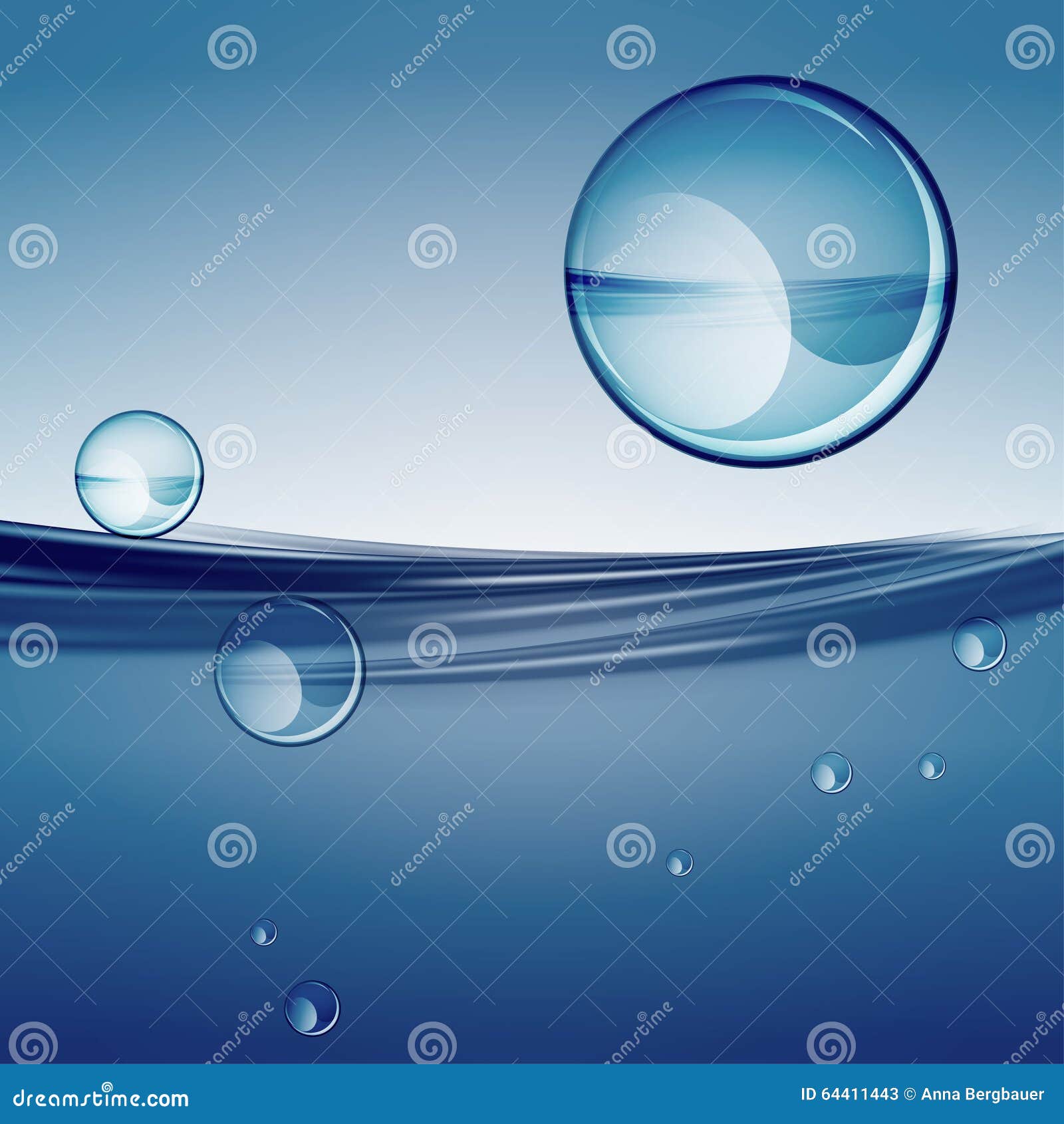 Línea De Agua Elemental Editable De La Imagen Del Vector Ilustración ...