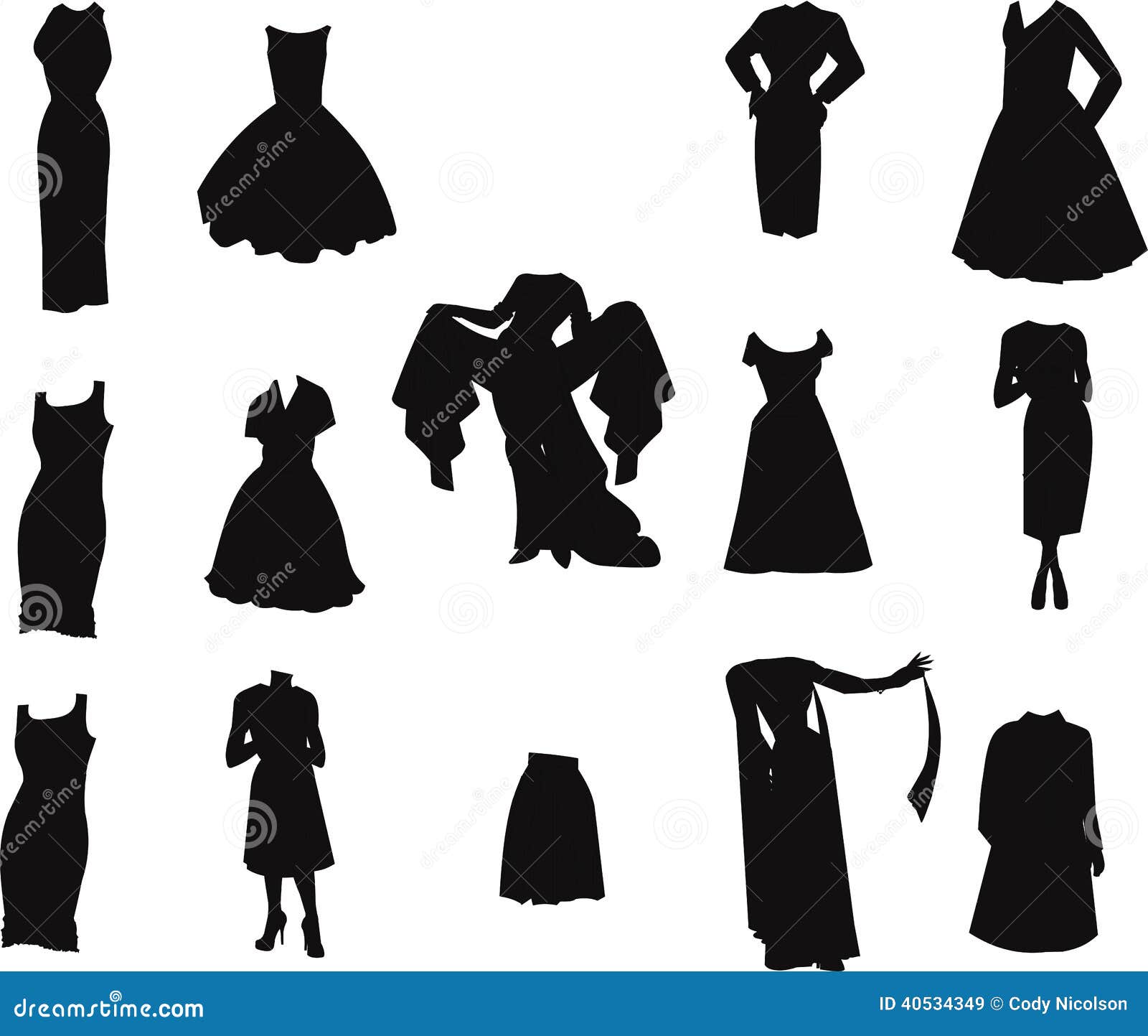 Línea De La Ropa En Silueta Stock de ilustración - Ilustración de diva ...