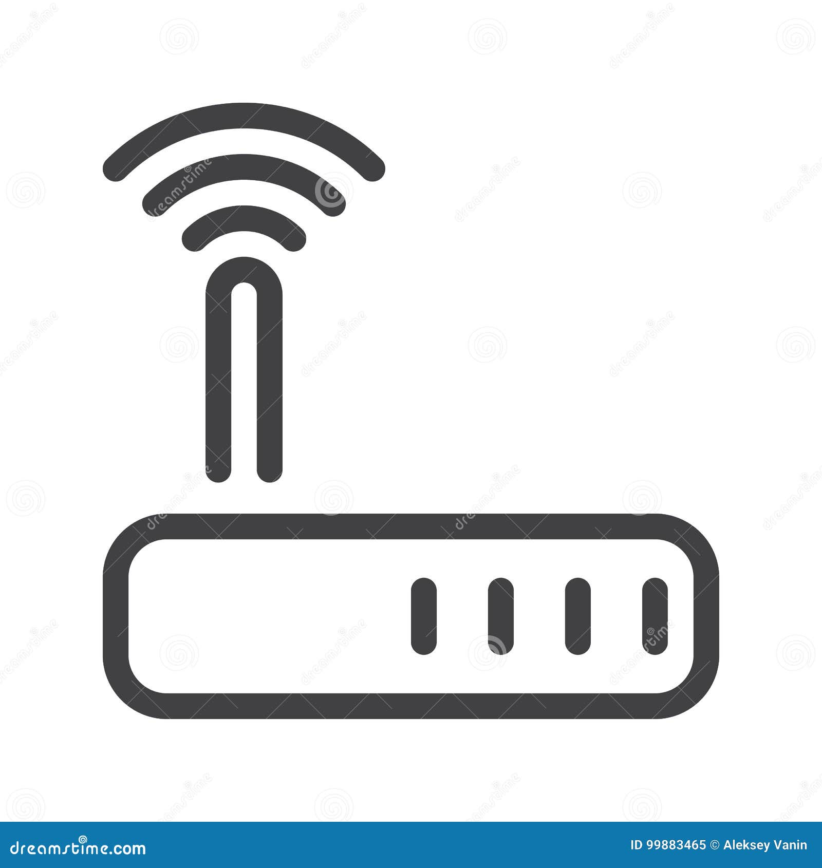 Línea de módem icono ilustración del vector. Ilustración de contorno ...