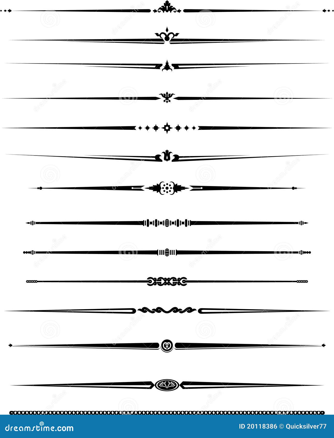 Línea decorativa conjunto ilustración del vector. Ilustración de ...