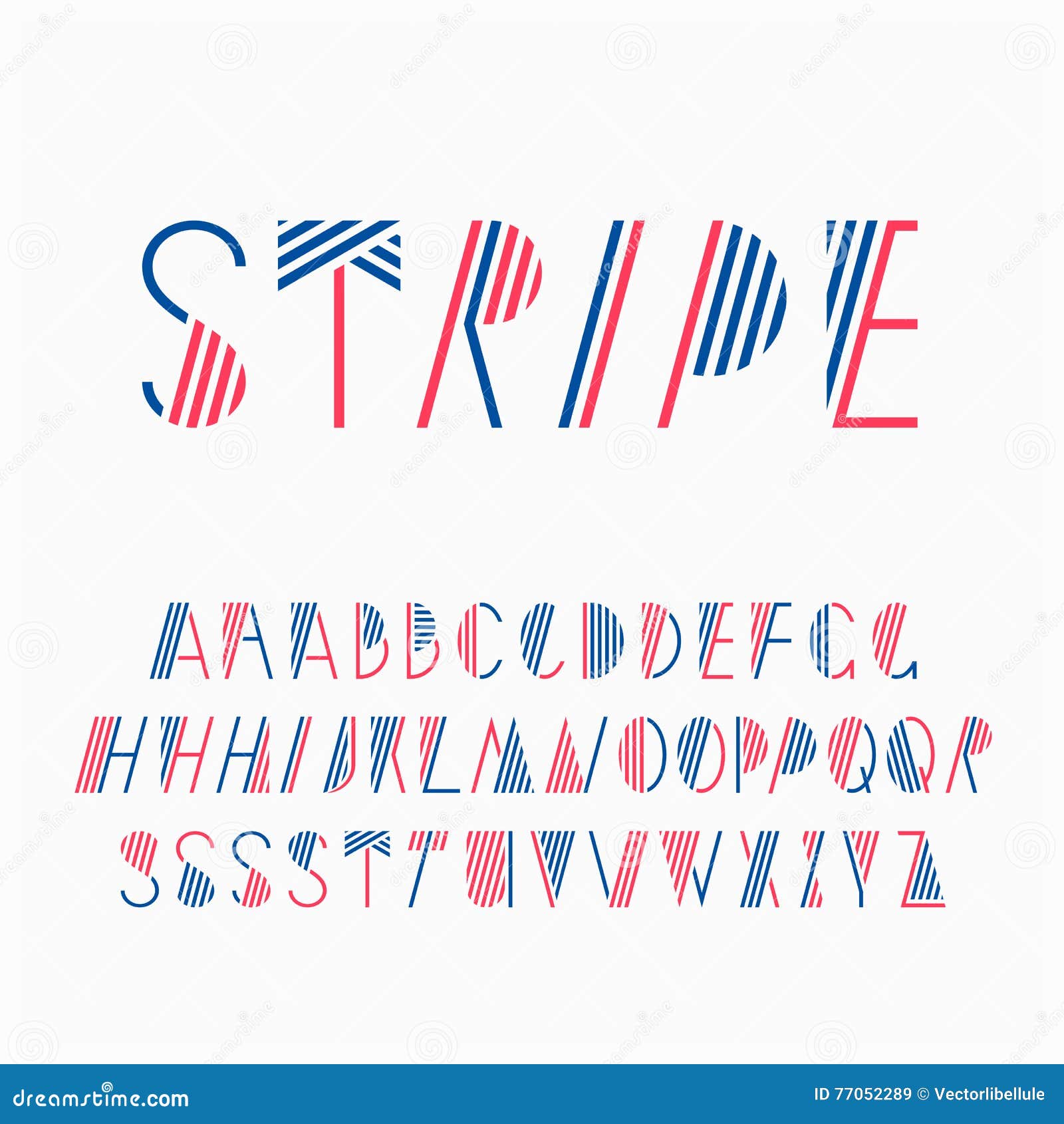 Línea Decorativa Fuente Rayada Ilustración del Vector - Ilustración de ...