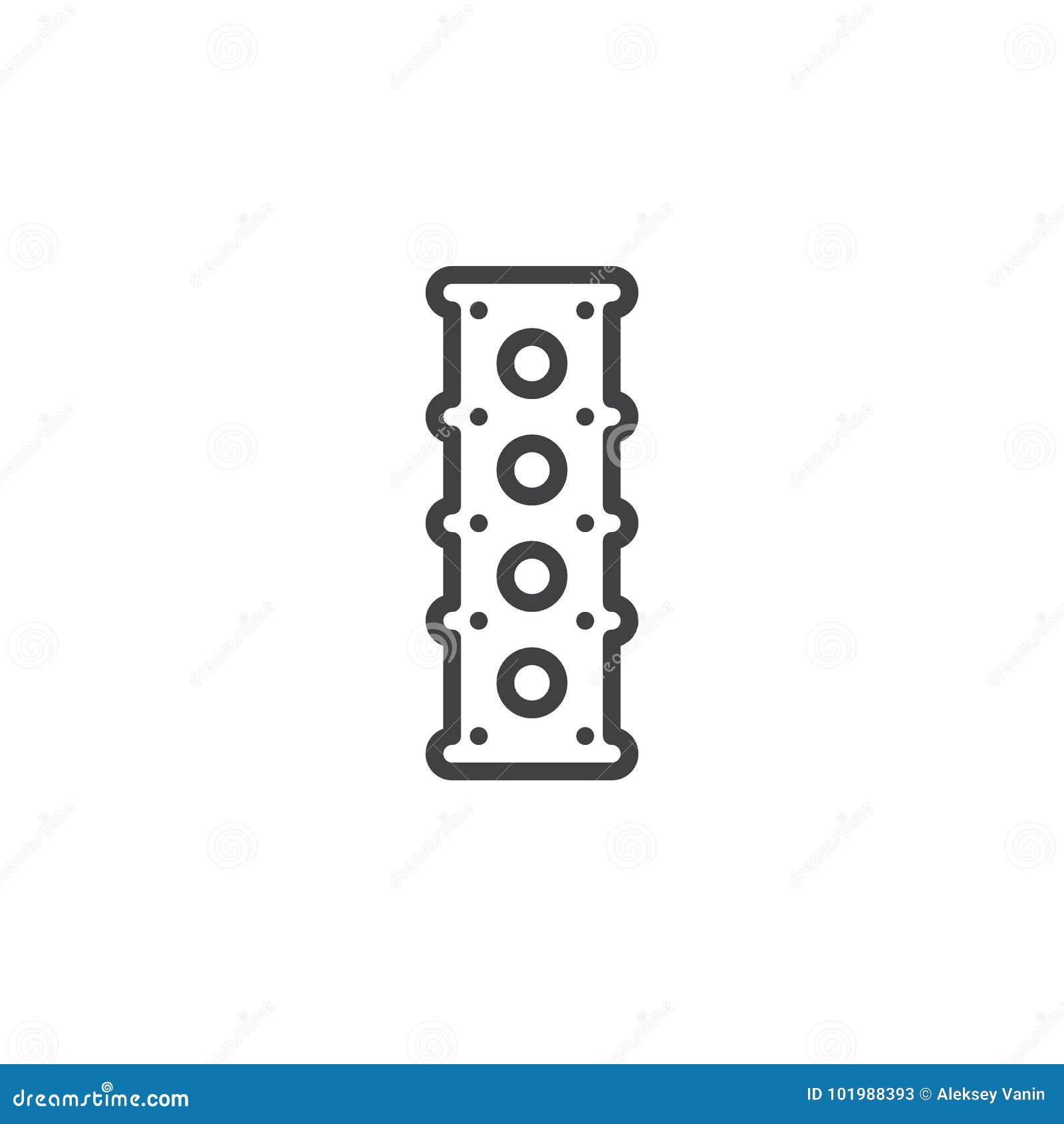 Línea Icono De Culata Del Motor Ilustración del Vector - Ilustración de ...