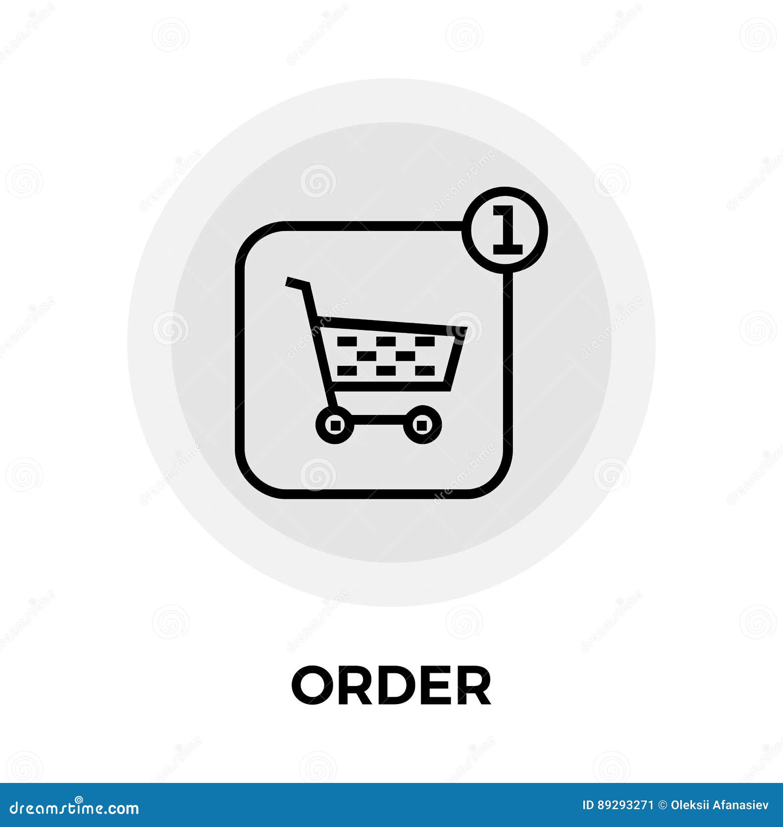 Línea icono de la orden ilustración del vector. Ilustración de comercio ...