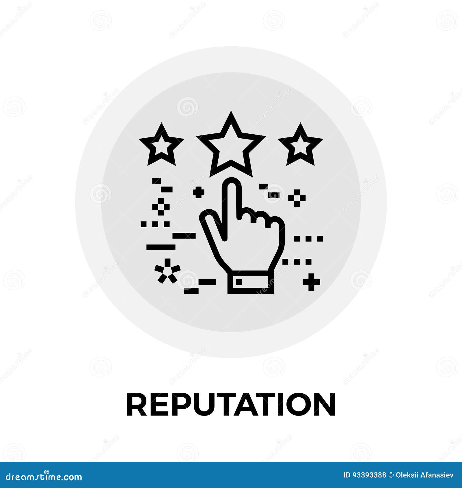 Línea Icono De La Reputación Ilustración del Vector - Ilustración de ...