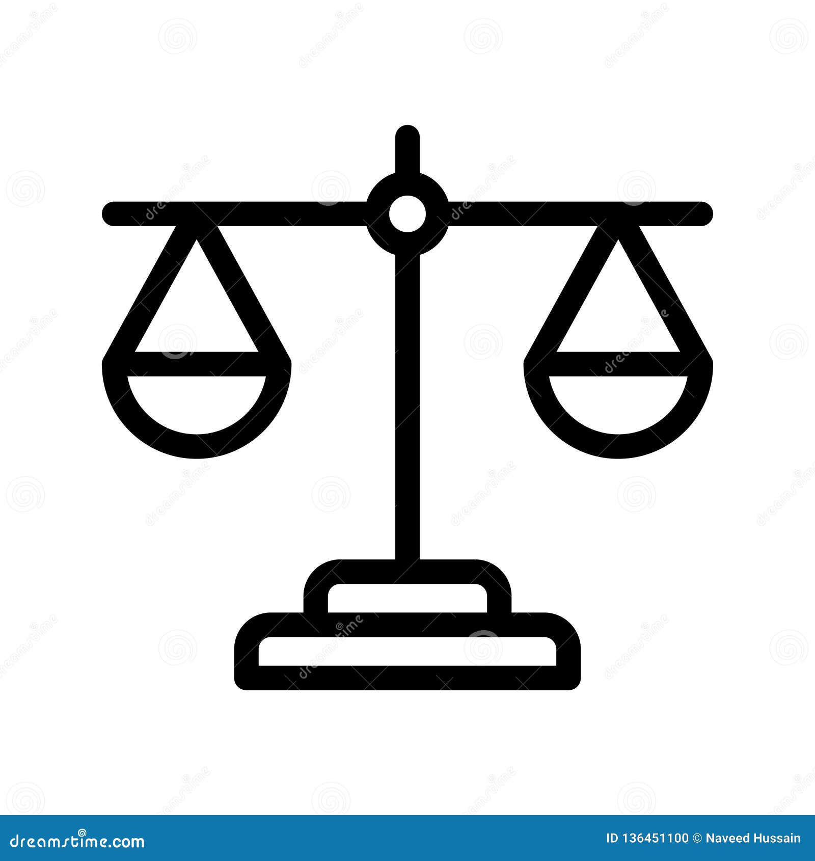 Línea Icono Del Vector De La Balanza Ilustración del Vector ...