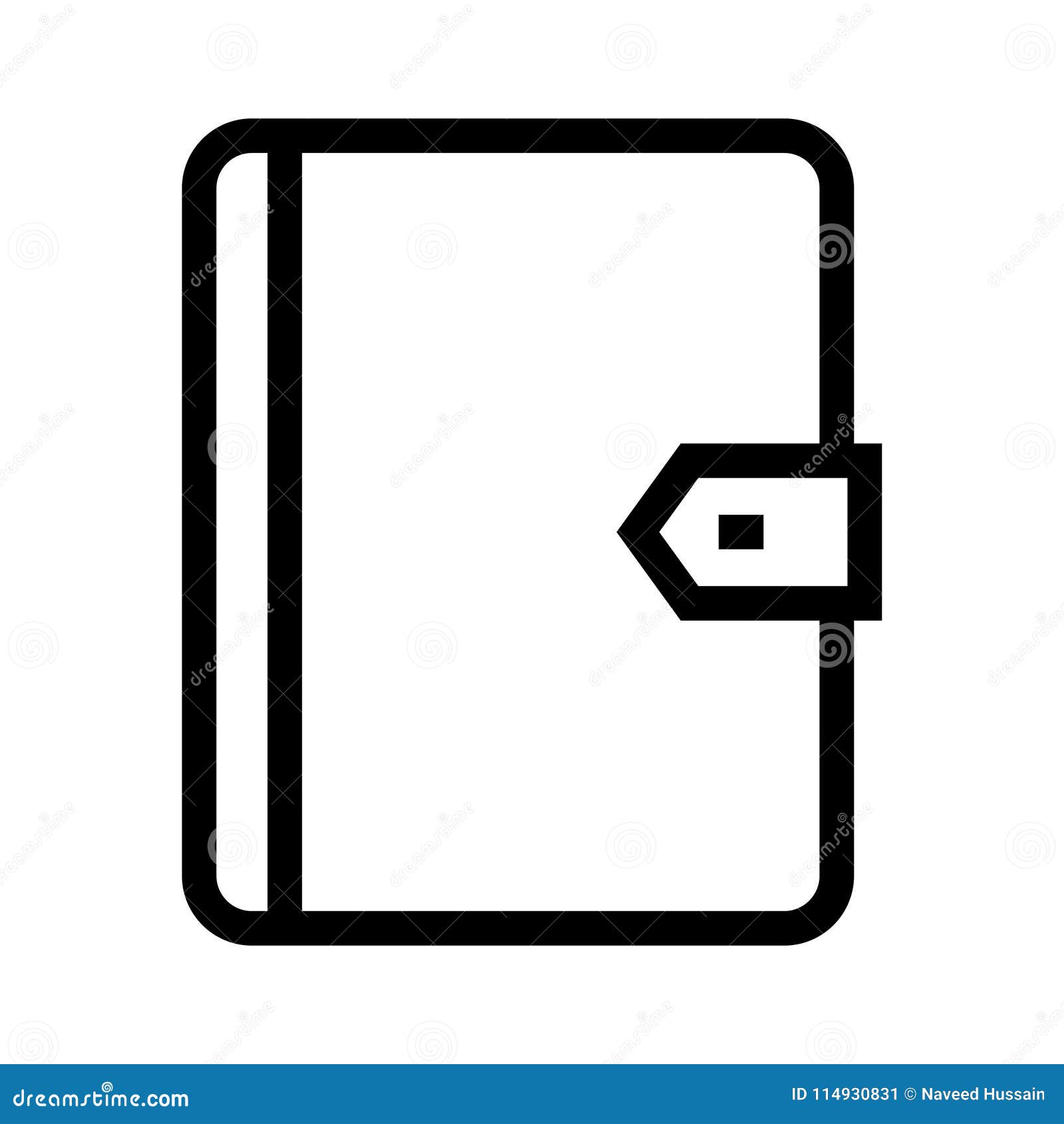 Línea Icono Del Vector Del Diario Stock de ilustración - Ilustración de ...