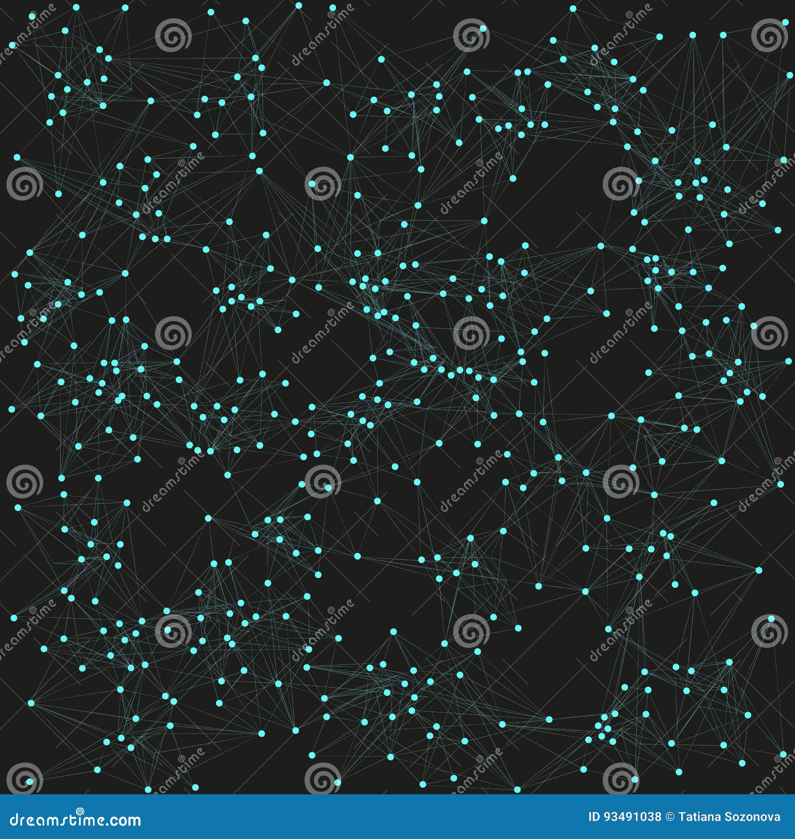 Línea y puntos conectados ilustración del vector. Ilustración de ...