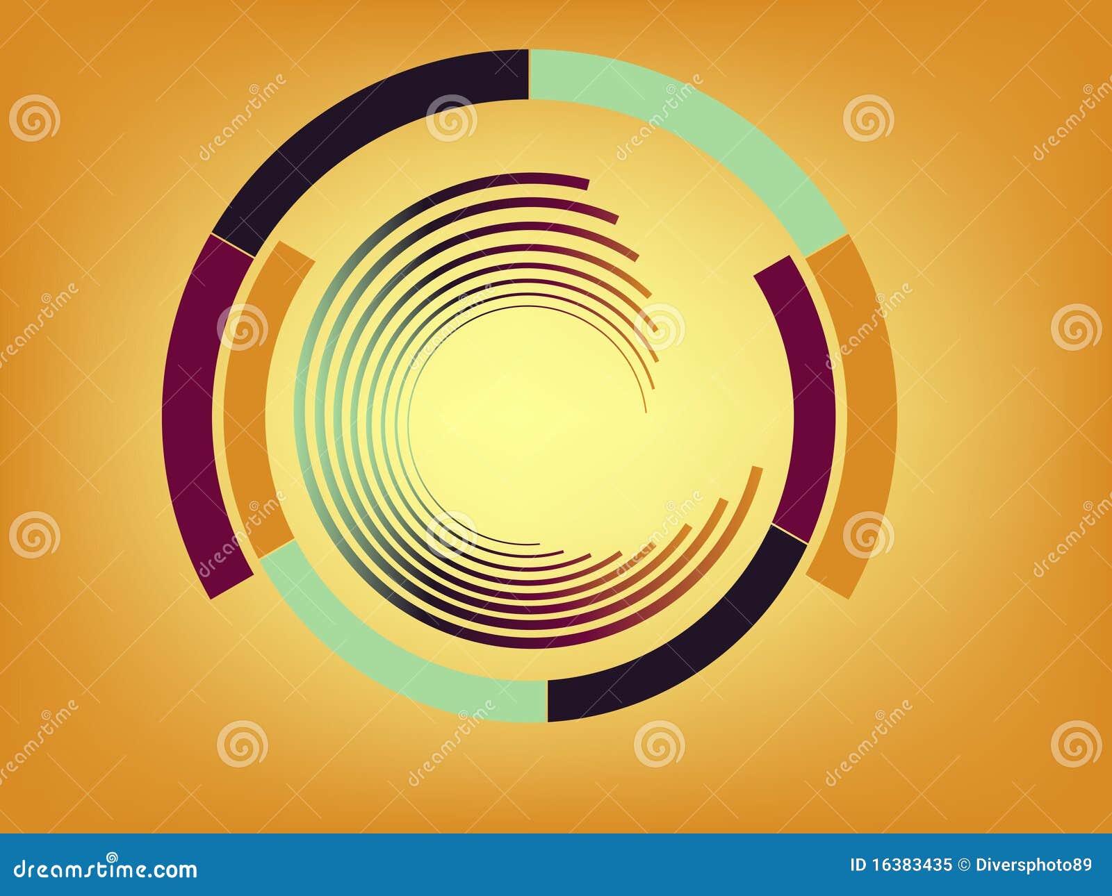 Líneas Abstractas Con Los Círculos. Vector Ilustración del Vector ...
