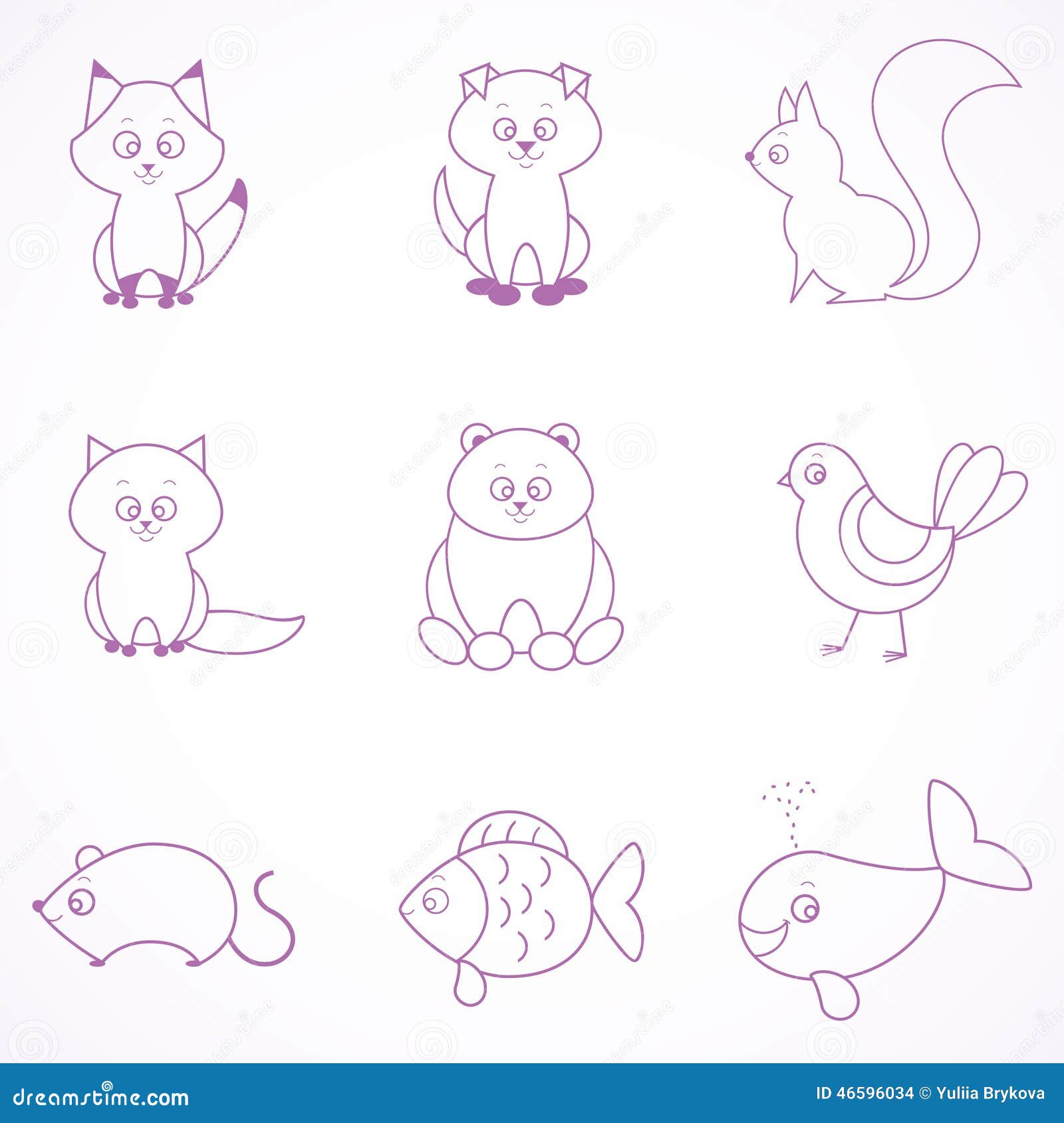 Líneas animales ilustración del vector. Ilustración de emblema - 46596034