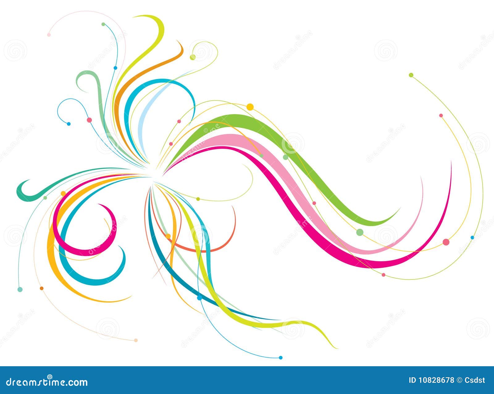 Líneas coloridas ilustración del vector. Ilustración de puntos - 10828678