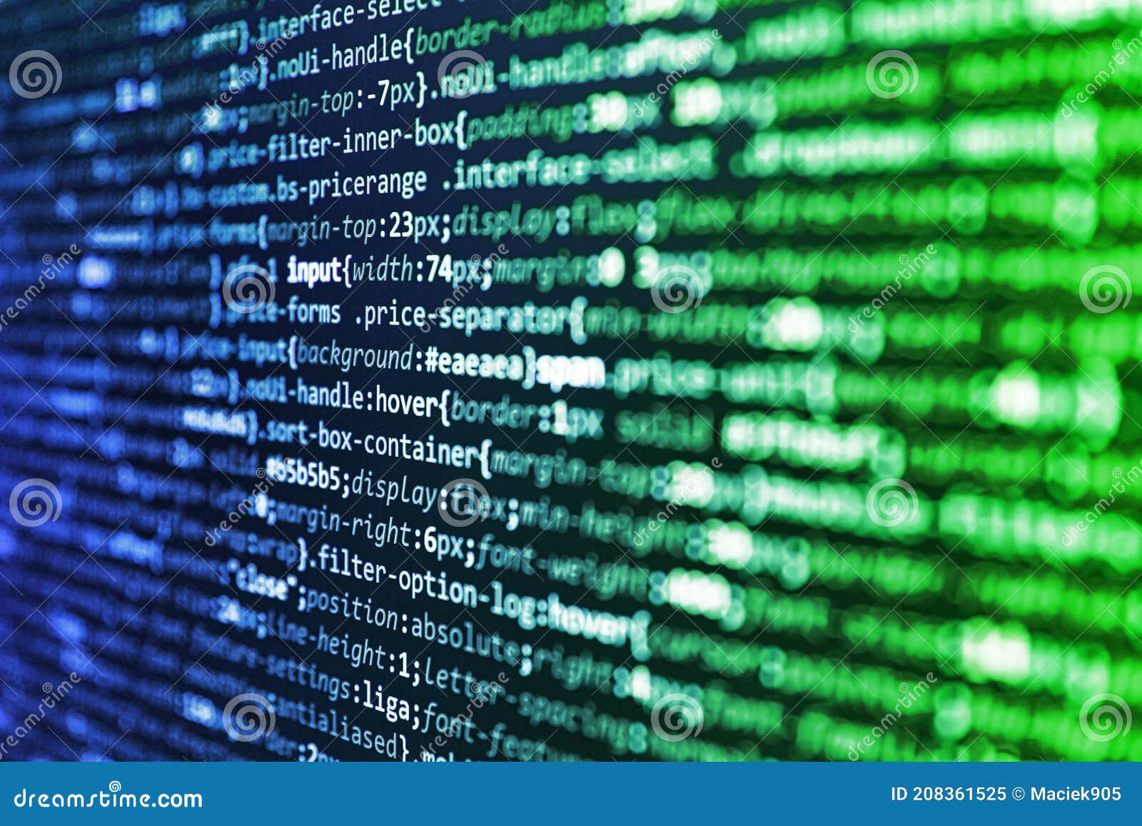 Líneas De Código Html Visibles. Programación De Codificación Abstract ...