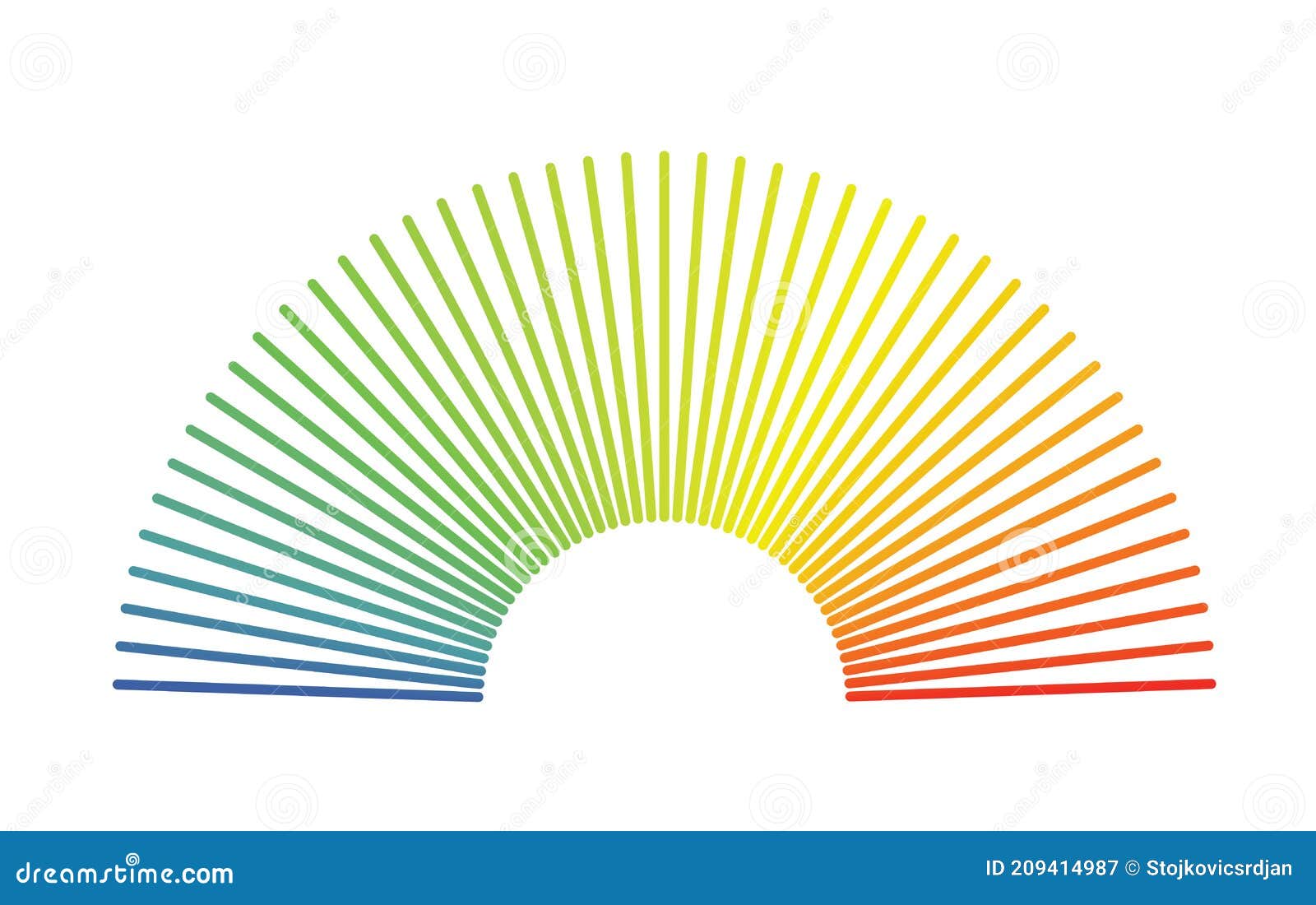 Líneas De Color De Semicírculo Ilustración del Vector - Ilustración de ...