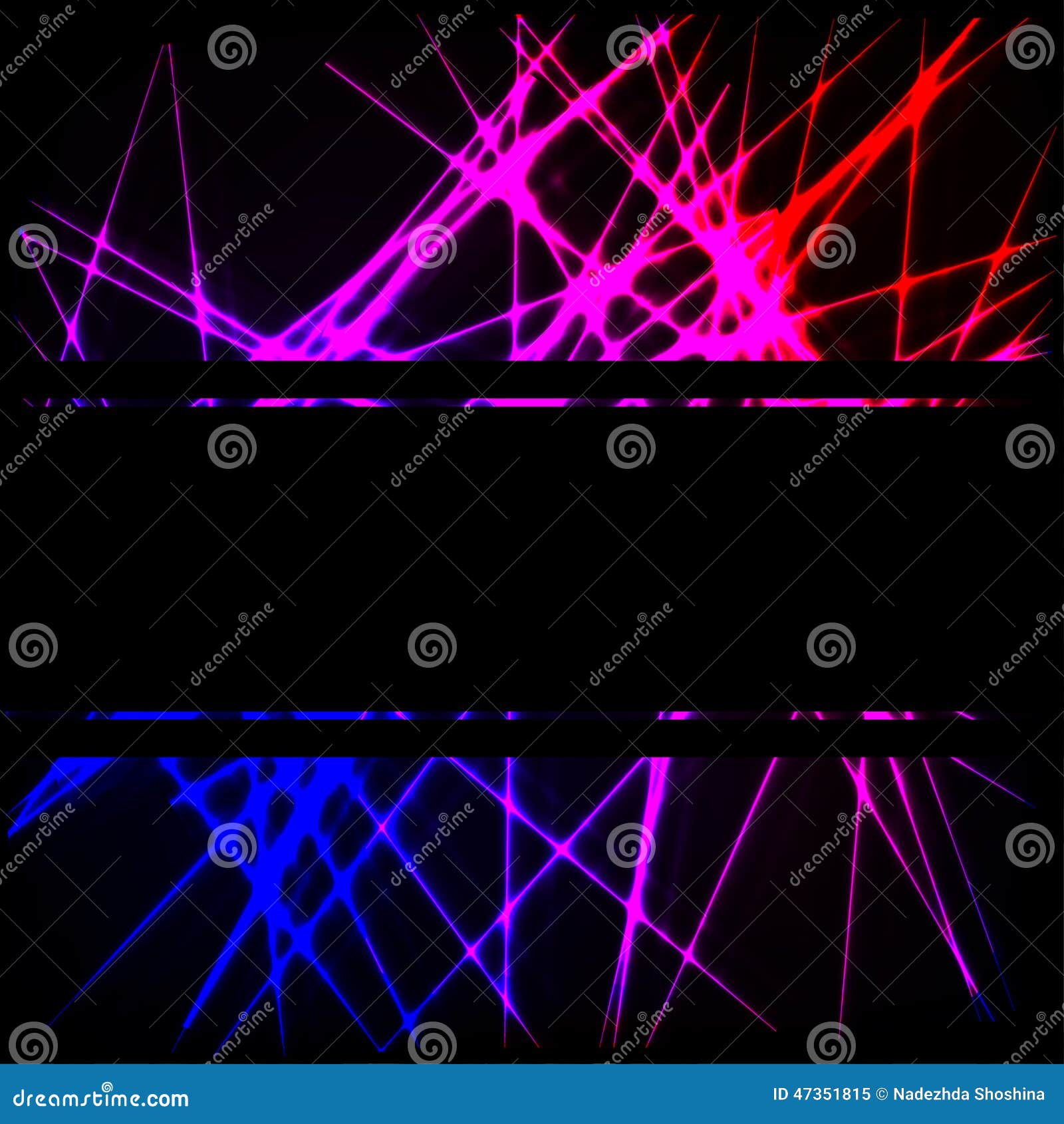 Líneas De Neón Con La Raya Negra Stock de ilustración - Ilustración de ...