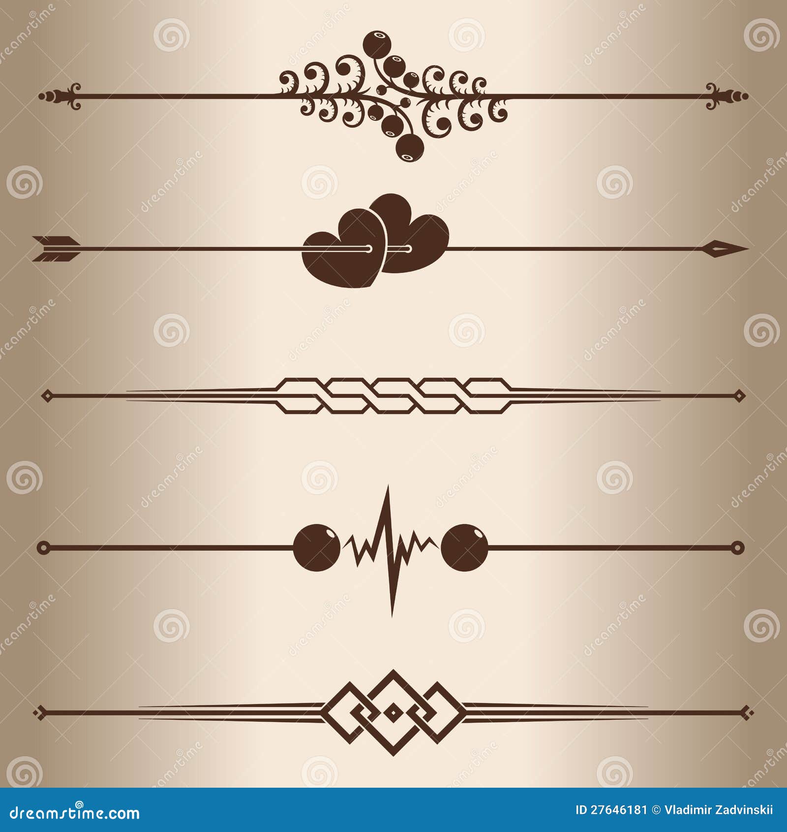 Líneas decorativas ilustración del vector. Ilustración de ornamento ...