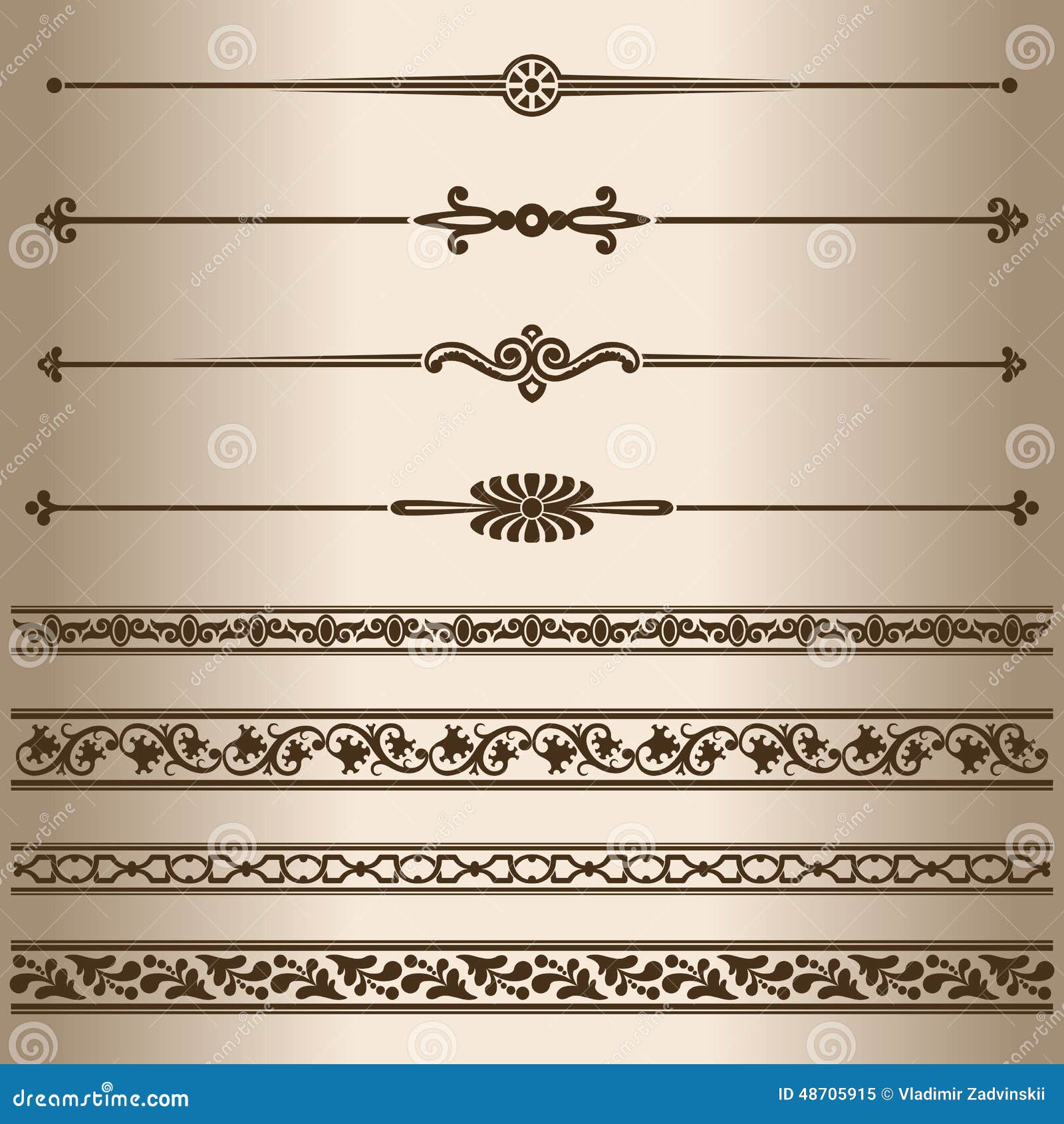 Líneas decorativas ilustración del vector. Ilustración de divisores ...