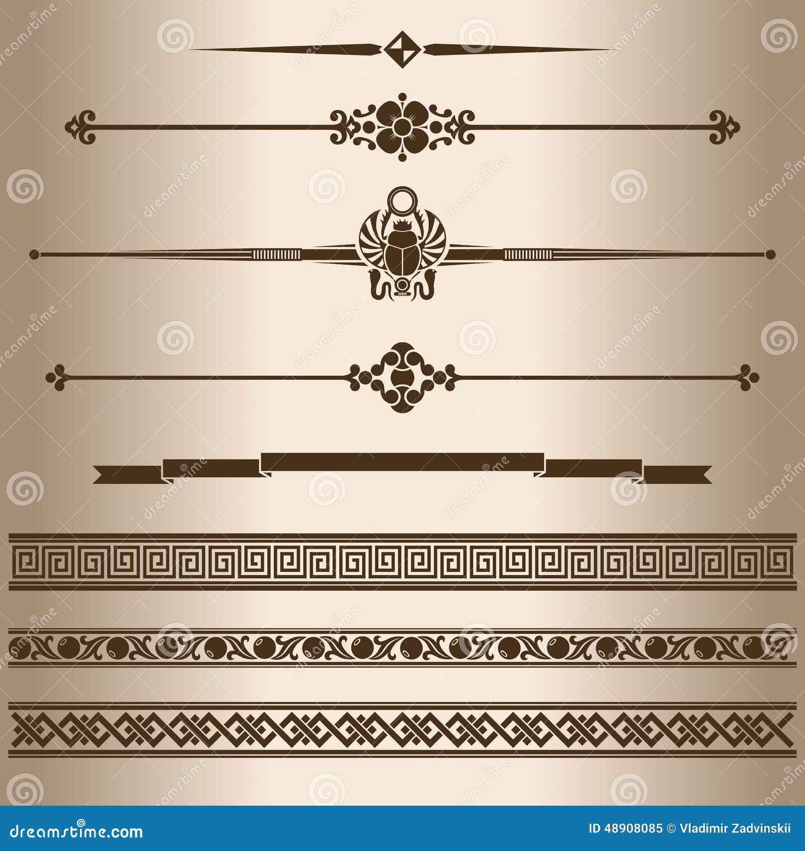 Líneas decorativas ilustración del vector. Ilustración de divisores ...