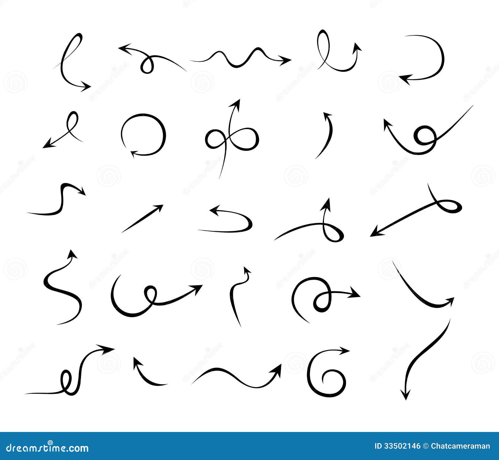 Líneas flechas fijadas ilustración del vector. Ilustración de elemento ...