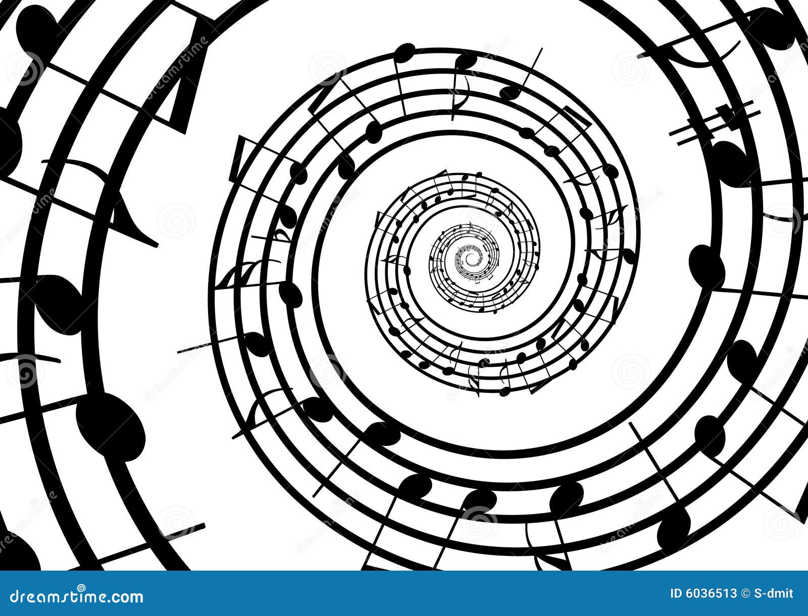 Líneas Musicales Abstractas Con Las Notas Ilustración del Vector ...