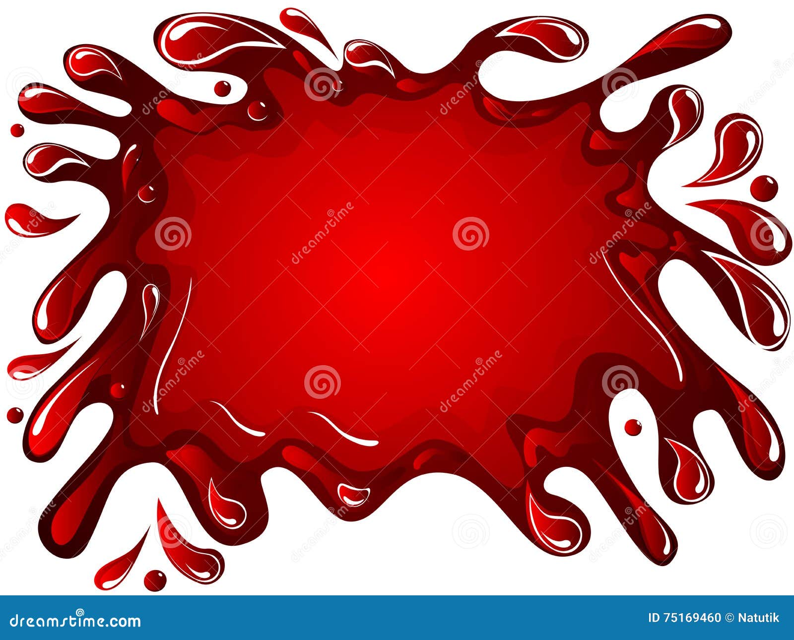 Líquido derramado rojo ilustración del vector. Ilustración de aerosol ...