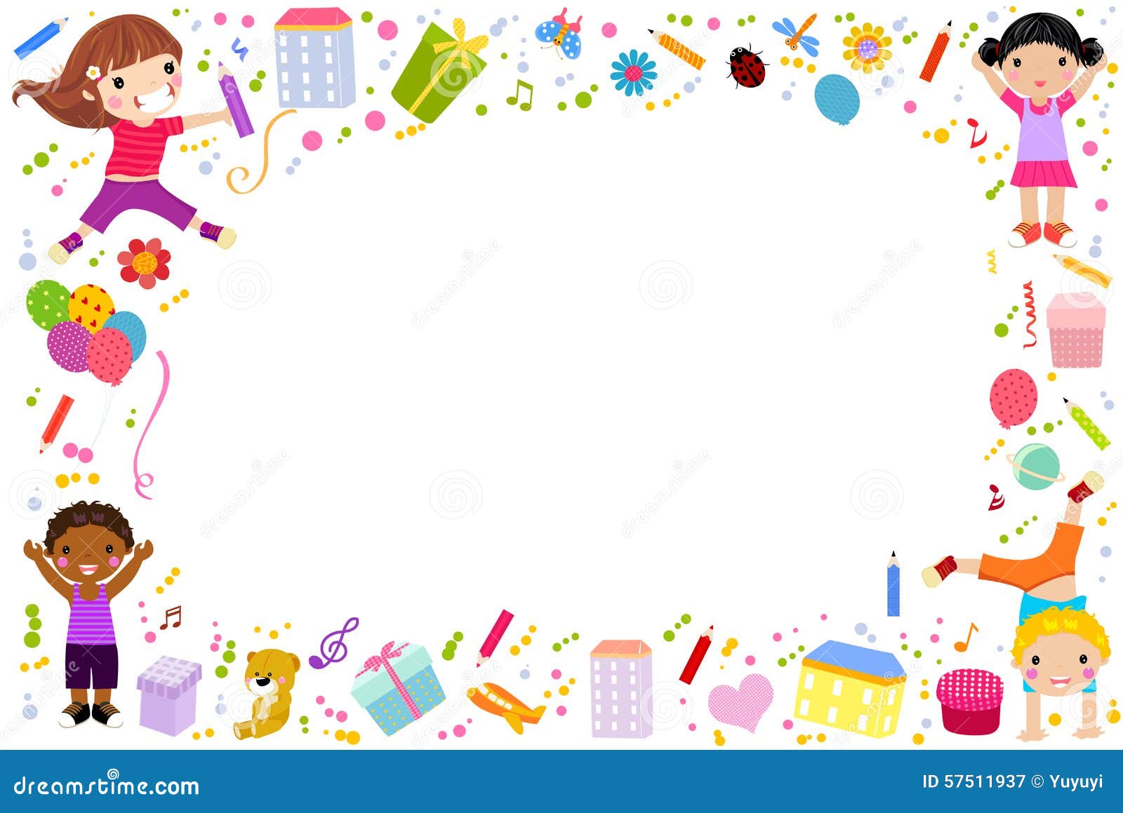 L'école badine le cadre illustration de vecteur. Illustration du école ...