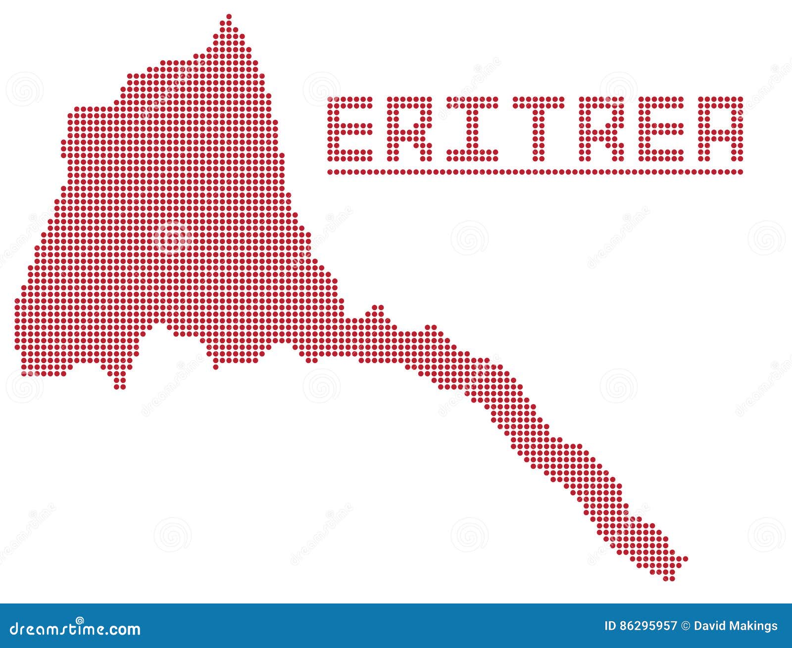 L'Érythrée Afrique Dot Map illustration stock. Illustration du ...