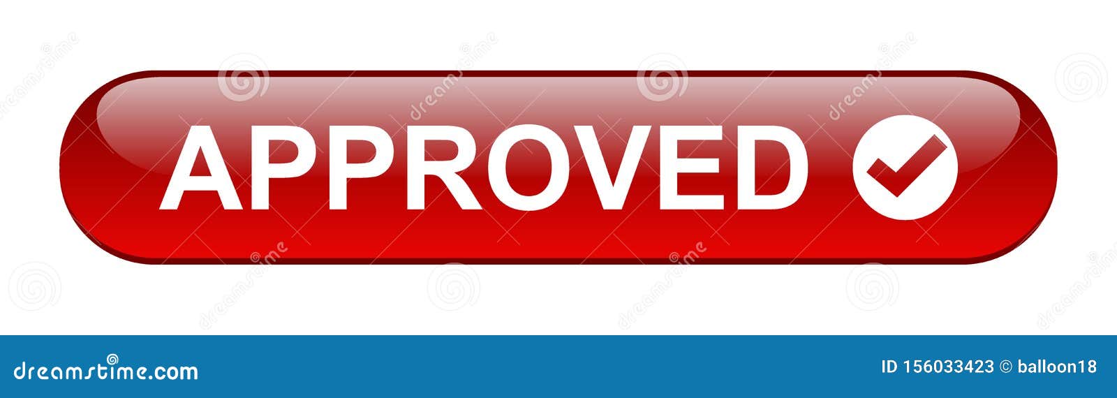 Approved button stock vector. Illustration of button - 156033423