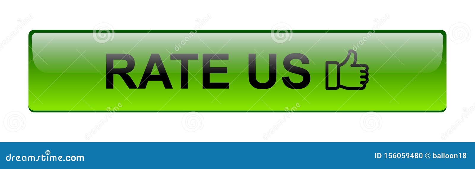 Rate us button stock vector. Illustration of info, marketing - 156059480