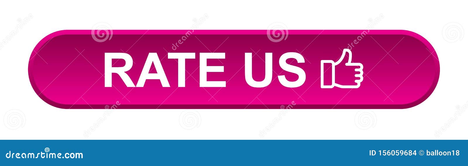 Rate us button stock vector. Illustration of banner - 156059684