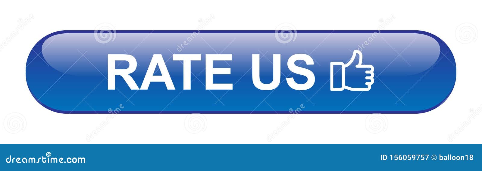 Rate us button stock vector. Illustration of hand, good - 156059757