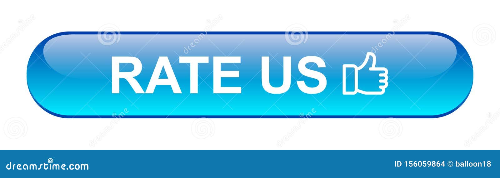 Rate us button stock vector. Illustration of feedback - 156059864